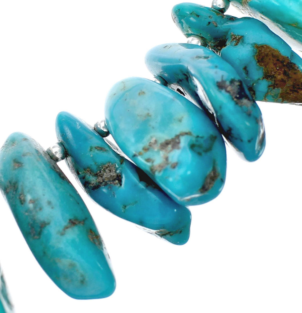 Authentic Navajo Turquoise Sterling Silver Bead Necklace X10806 ...