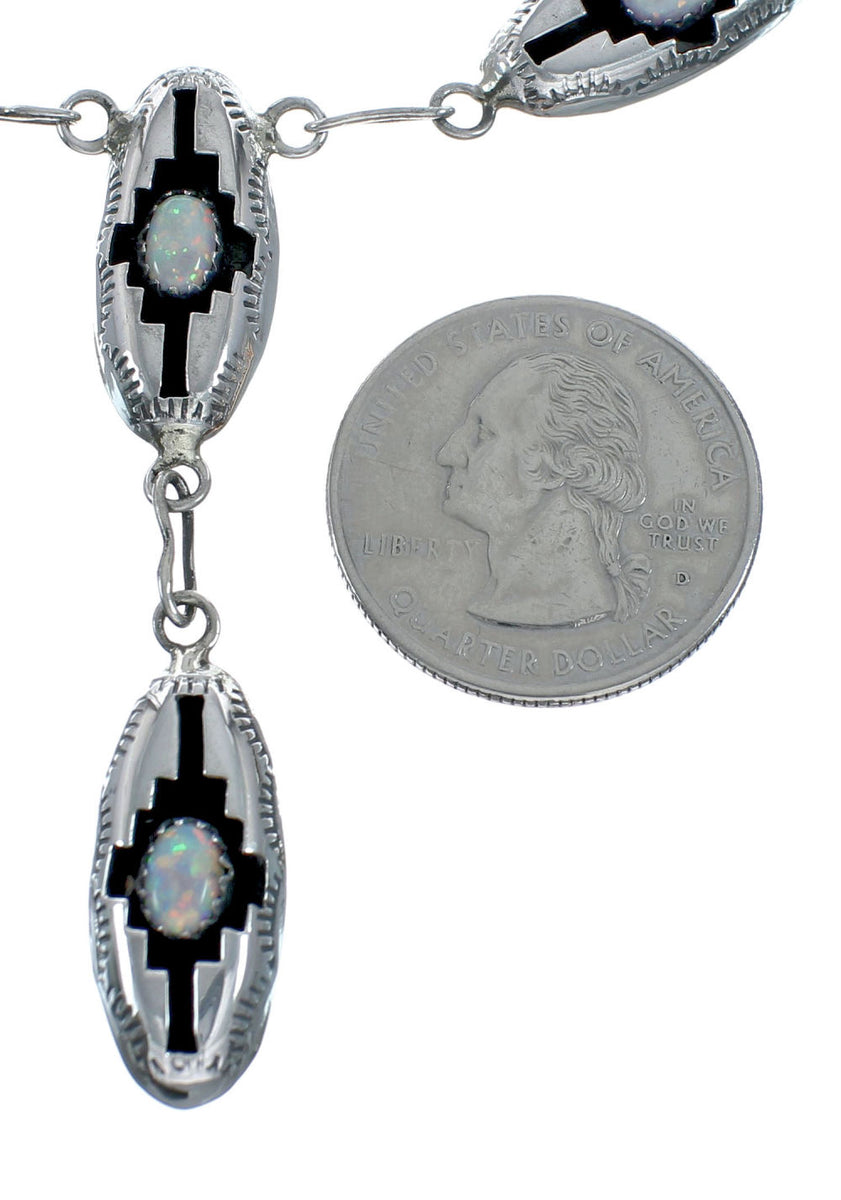 Native American Navajo Opal Sterling Silver Link Necklace Set NX11491 ...