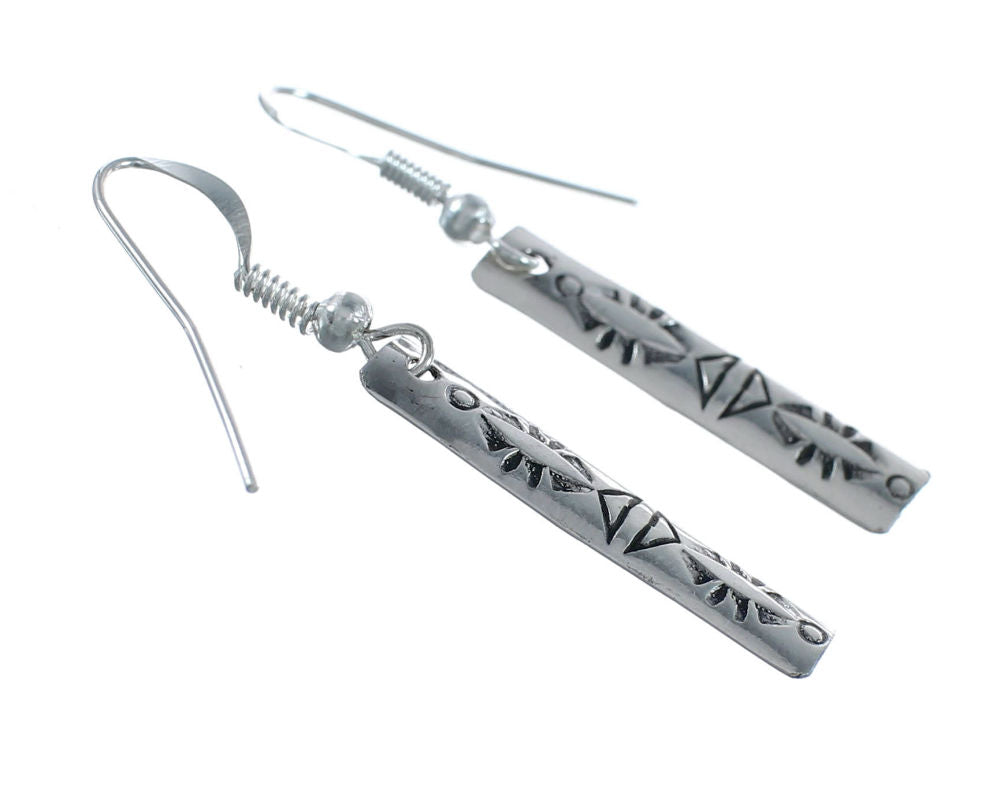 Navajo Native American Silver Hook Dangle Earrings NX12002 ...