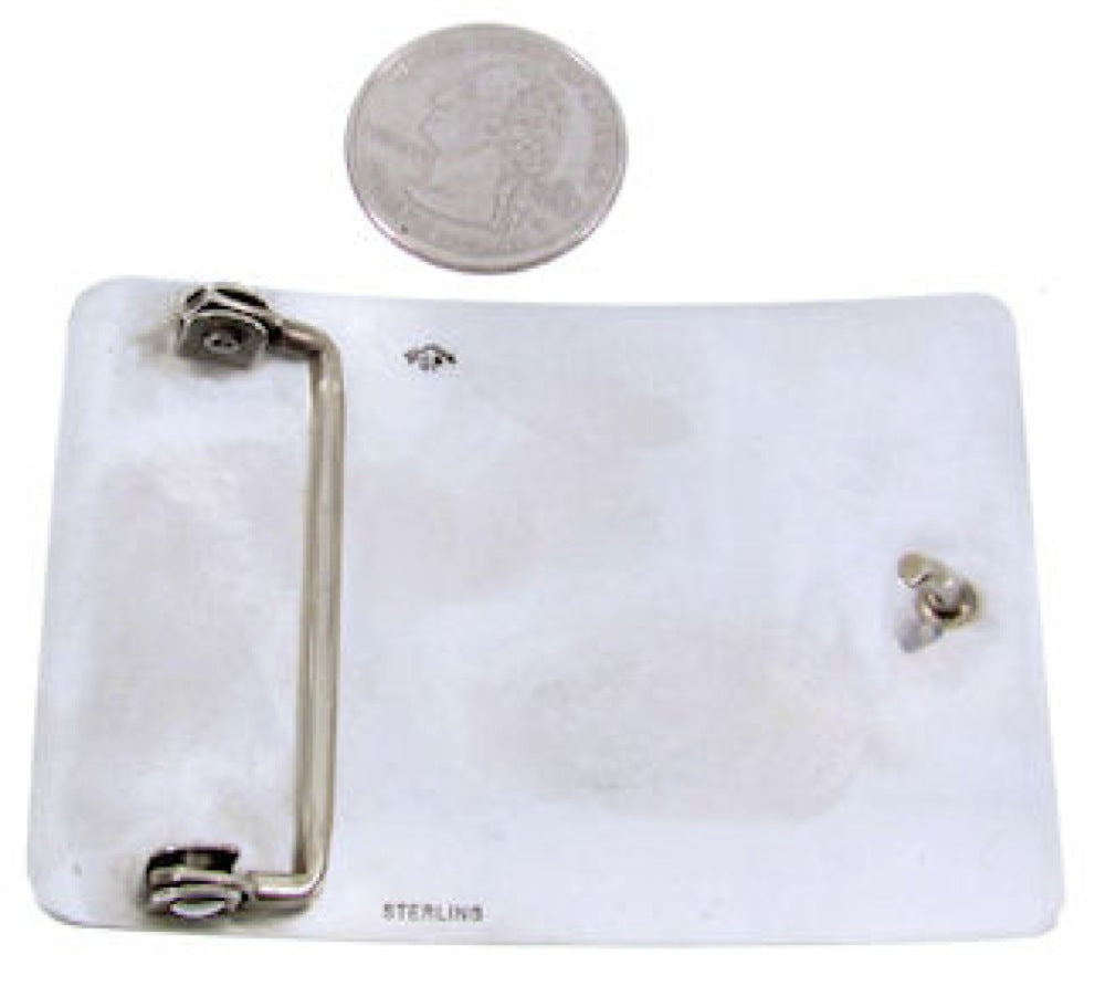 Hopi George Phillips Kachina Figure Corn Stalk Belt Buckle AW67576 ...