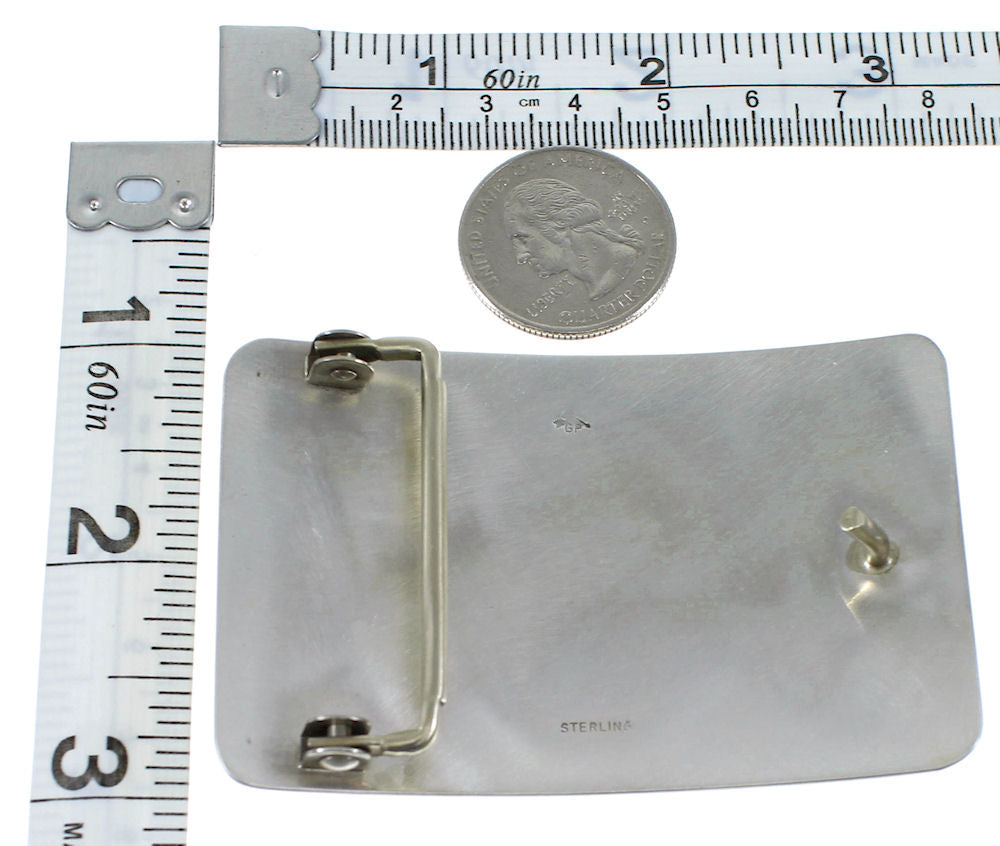 Hopi George Phillips Kachina Figure Corn Stalk Belt Buckle EX50319 ...