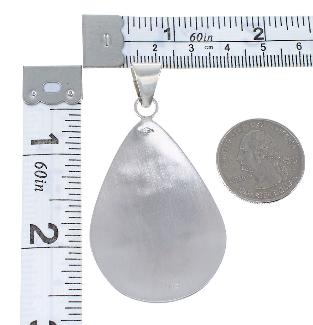 Hopi George Phillips Prayer Sticks Kachina Figure Silver Pendant EX538 ...