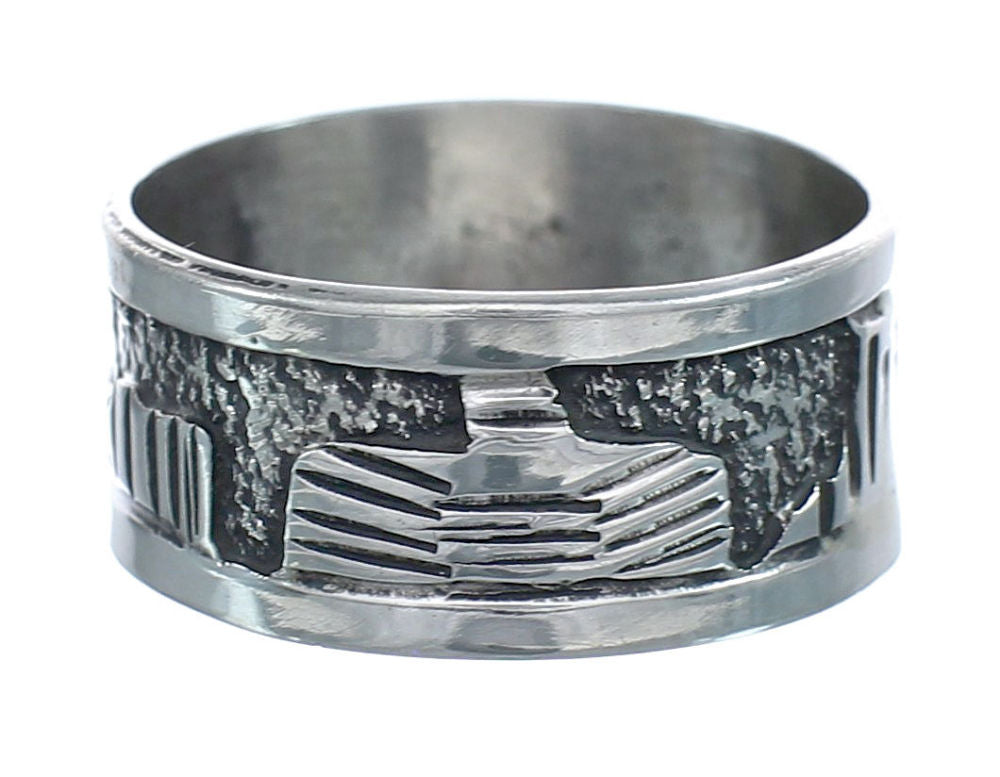 Native American Navajo Sterling Silver Story Teller Ring Size 7-3/4 AX ...